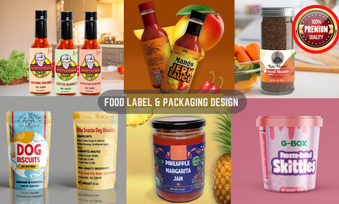Custom pouch bag, box packaging, and food label design by Tasneem1985 ...