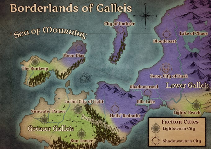 Create a fictional fantasy map by Energyflux | Fiverr