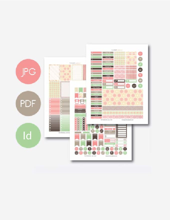 Make you awesome custom printable planner stickers by Taja85 | Fiverr