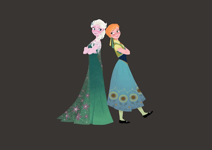 Queen elsa and princess anna from the frozen movie by Pedrochambilla ...