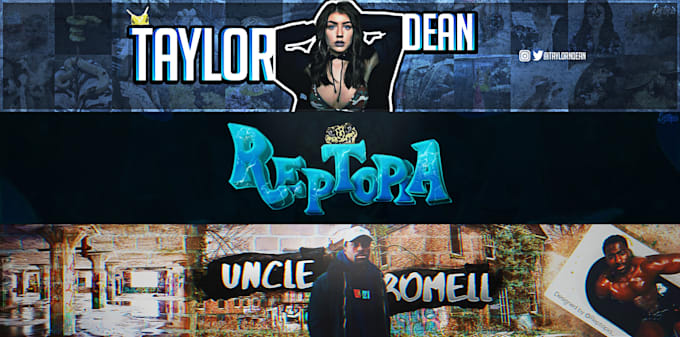 Design a custom youtube banner by Reptopia | Fiverr