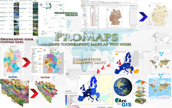 Make you professional looking geography maps from any place by ...