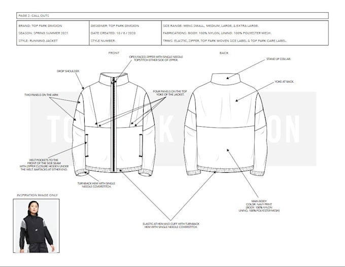 Design tech pack, size chart, care label, and price tags by ...