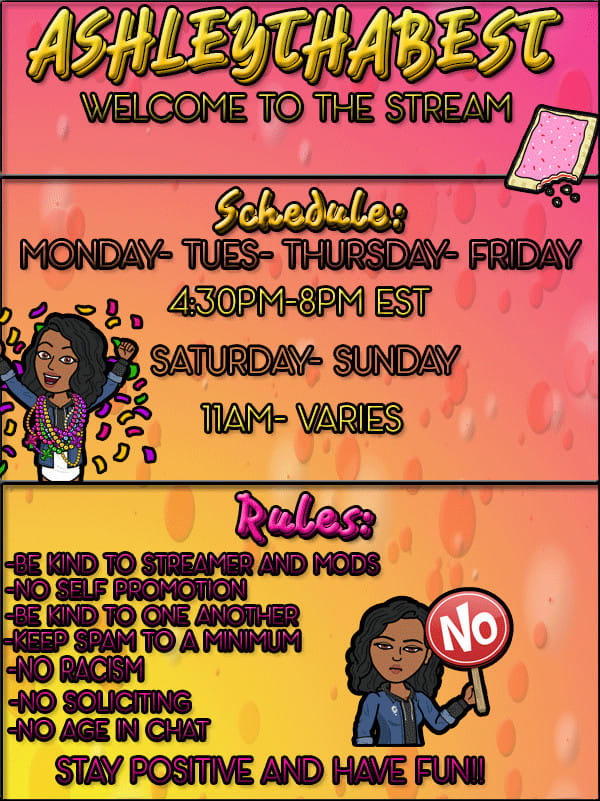 Create a simple twitch, mixer panel by Ashleythabest | Fiverr