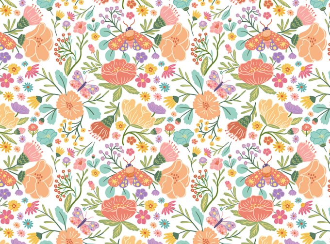 Illustrate amazing repeat patterns by Elyluu | Fiverr