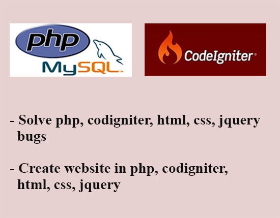 Create website in php,codeigniter and solve bugs by Rubel054 | Fiverr