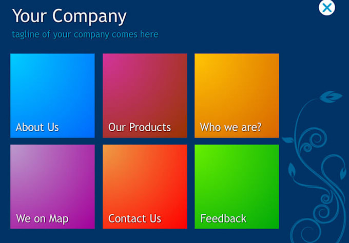 Create a website or presentation for you with my metro style interface ...