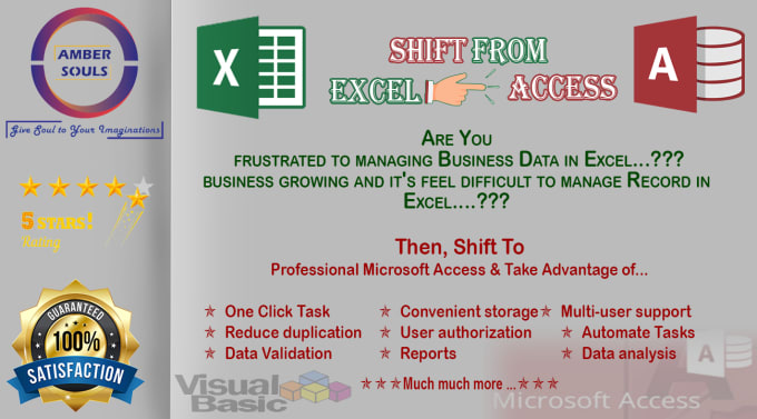 Convert excel to access database application by Ambersouls | Fiverr
