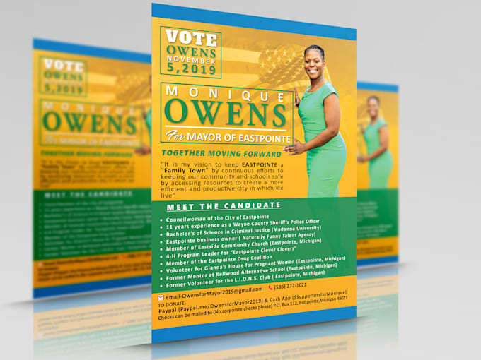 Design flyer yard sign and postcard for political campaign by Graficsde ...