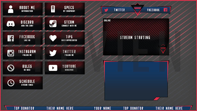 Supply the following twitch overlay by Jplays | Fiverr