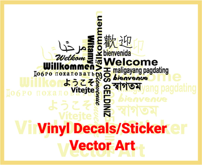 Make vector art for vinyl decals, vinyl sticker cutting by ...