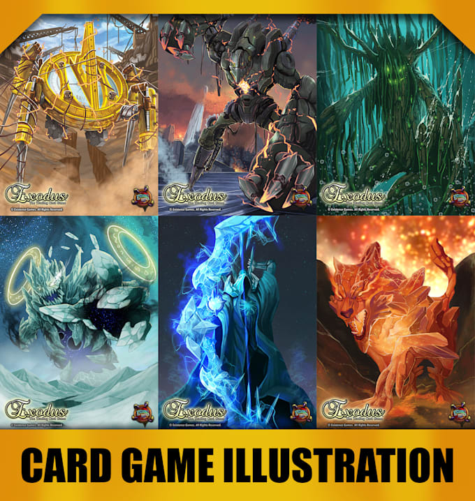 Make card game illustration for you by Tamzania | Fiverr
