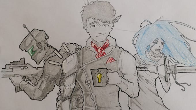 Illustrate your brilliant character designs by Developeddesign | Fiverr