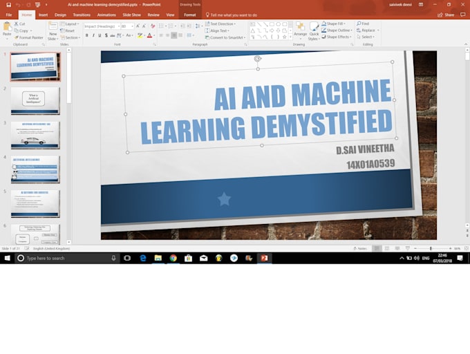 Make powerpoint presentations and word documentation by Saivineetha ...