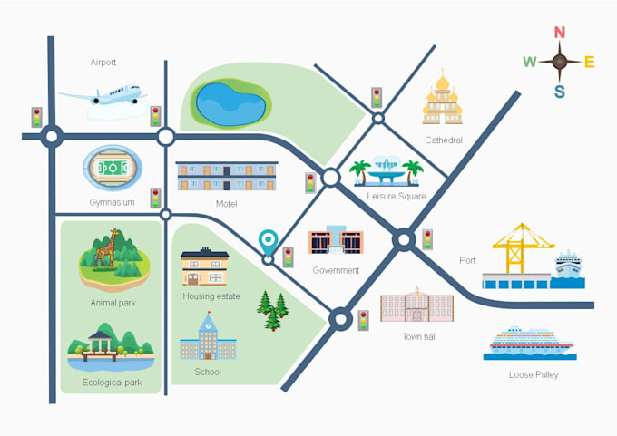 how to draw map illustrator