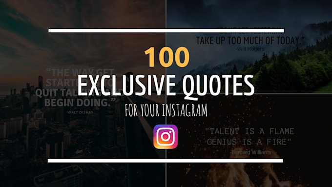 Design 100 exclusive quotes for instagram with your logo by Camilapaez ...