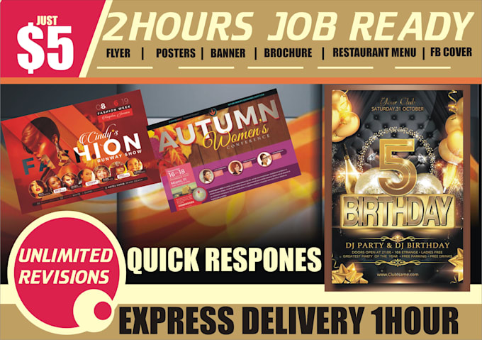 Create flyer design,poster and any graphic work in 4 hrs by Magicangel ...