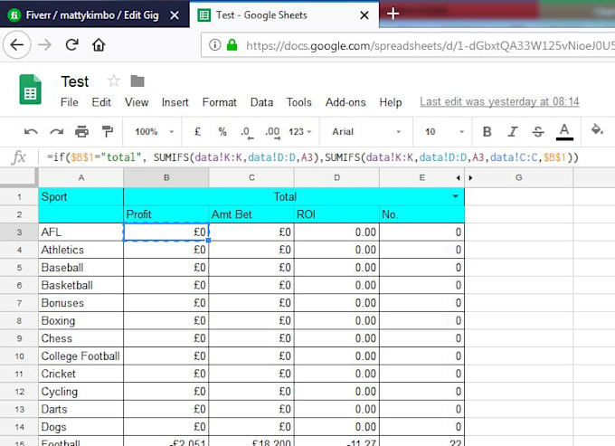 Help you with your google sheets by Mattykimbo | Fiverr