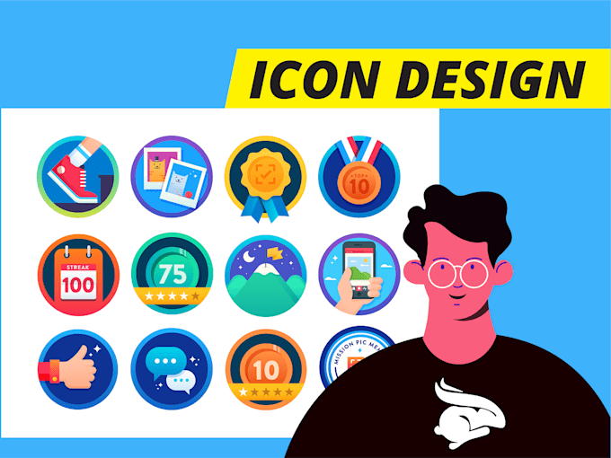 Create beautiful icon design fast by Rabbitjoe | Fiverr