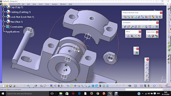 Design machine parts and assembly in catia by Komal2016 | Fiverr
