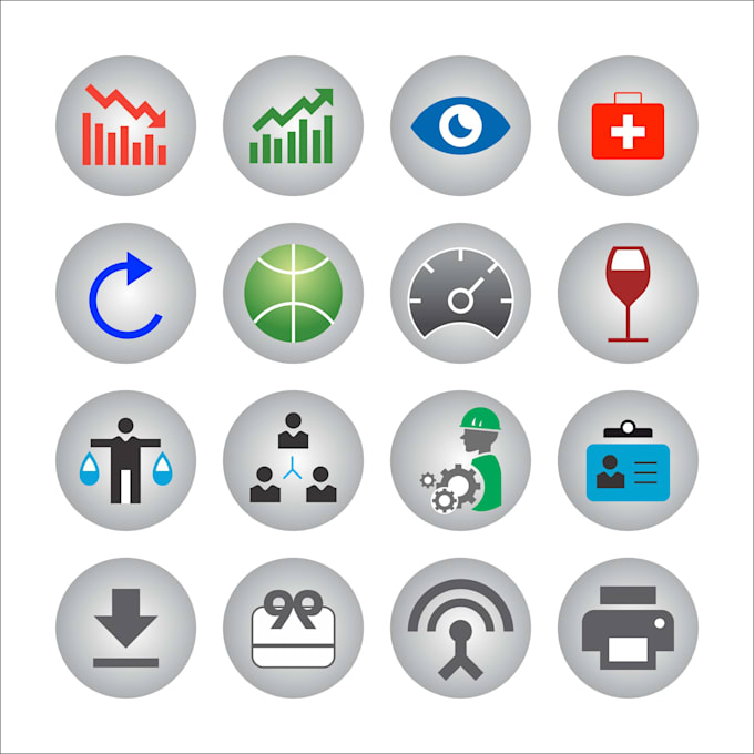All types of icon design by Desiznmart | Fiverr