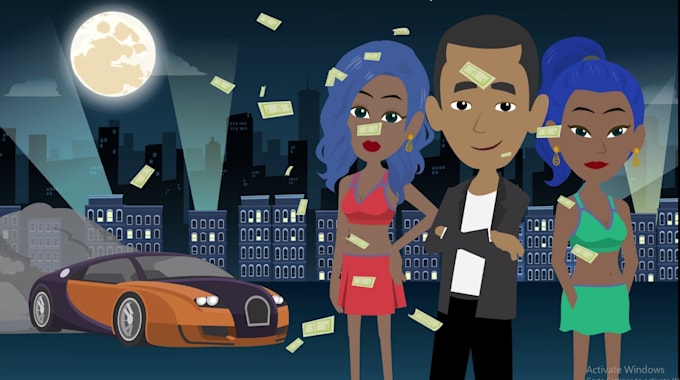 Make an outstanding 2d animated rap videos for you by Kingalif | Fiverr