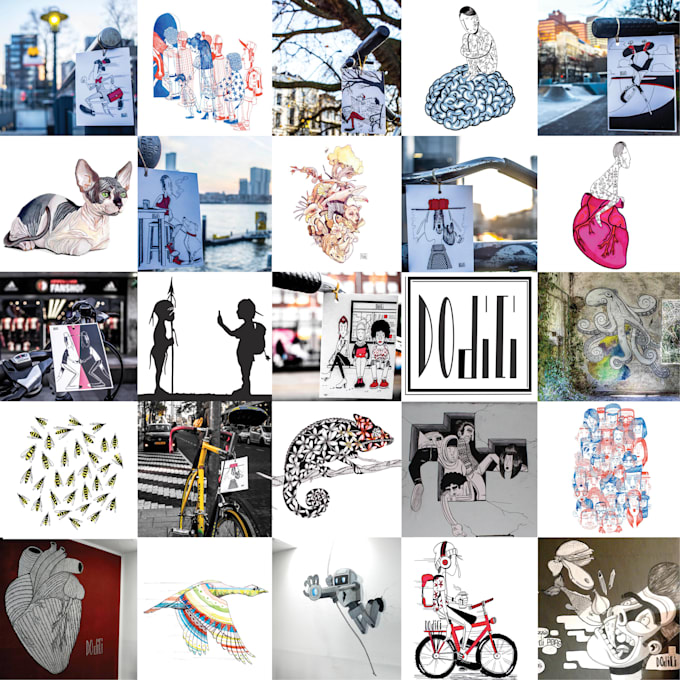 Customizable illustrations, street art poster by Dodiciart | Fiverr