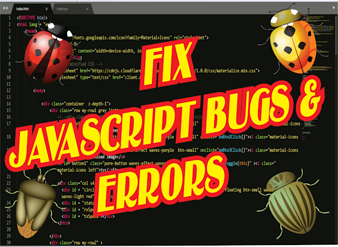 Fix javascipt bugs and errors by Artchel | Fiverr