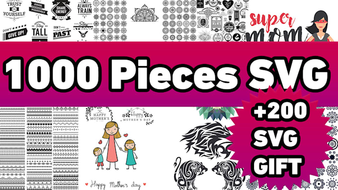 Give 1000 svg file for cricut by Seffalabdelaziz | Fiverr