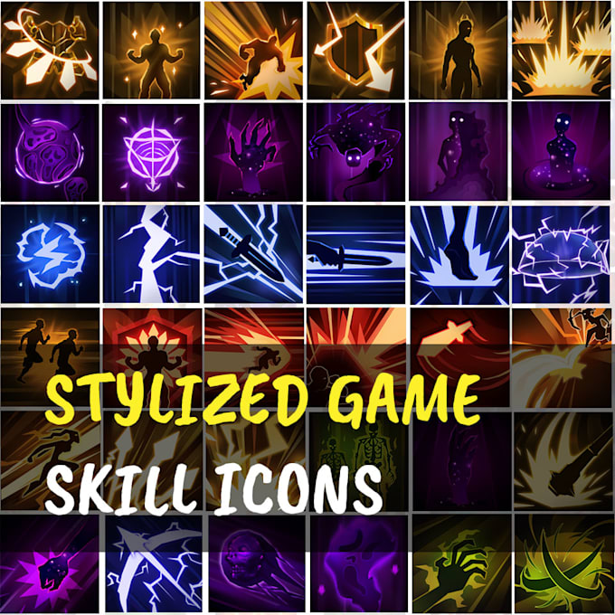 Digitally paint beautiful game skill and item icons by Kywk88 | Fiverr