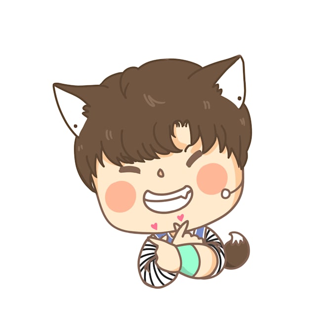 Draw sticker or cartoon character by Tanjaw | Fiverr