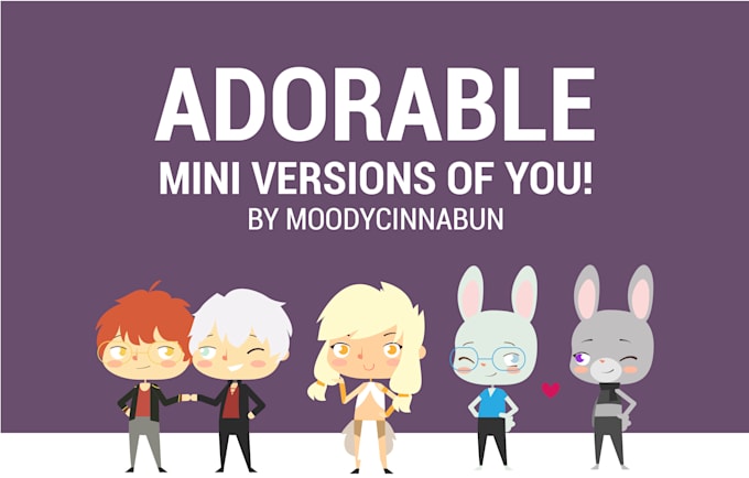 Create adorable mini versions of you by Moodycinnabun | Fiverr