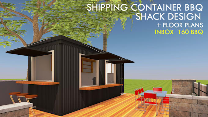 Design shipping container bbq for your business by Adagala | Fiverr