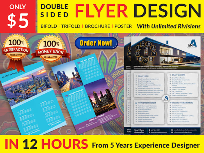Design double sided flyer brochure in 12hr by Shafayat_design | Fiverr