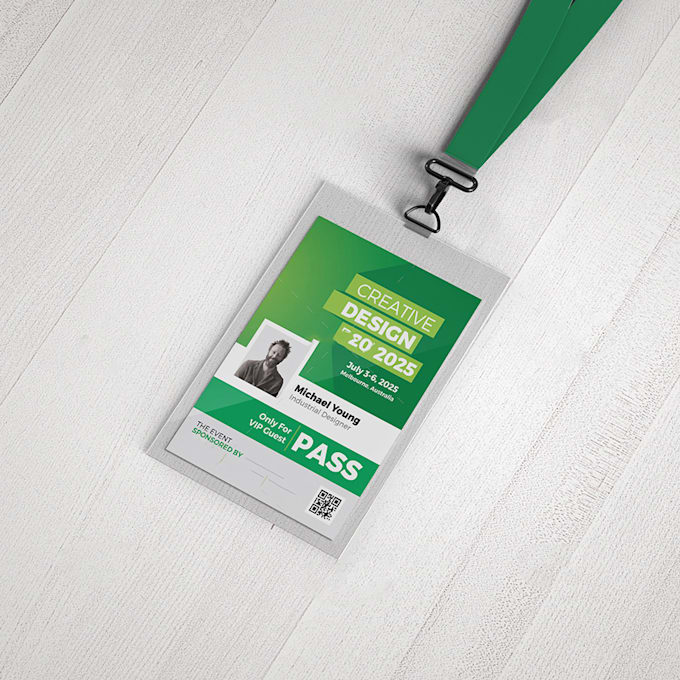 Design event, conference id card, vip, press, guest pass by Onair_int ...