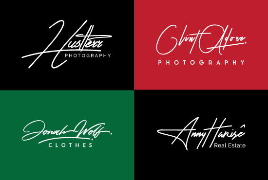 Design amazing handwritten signature logo for you by Masteroflogos | Fiverr