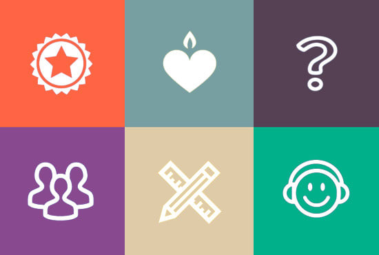 Design cool creative flat icons by Gigdesigners | Fiverr