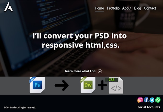 Convert your psd into responsive html,css page by Arslan6116 | Fiverr Convert your psd into responsive html,css page by Arslan6116 | Fiverr