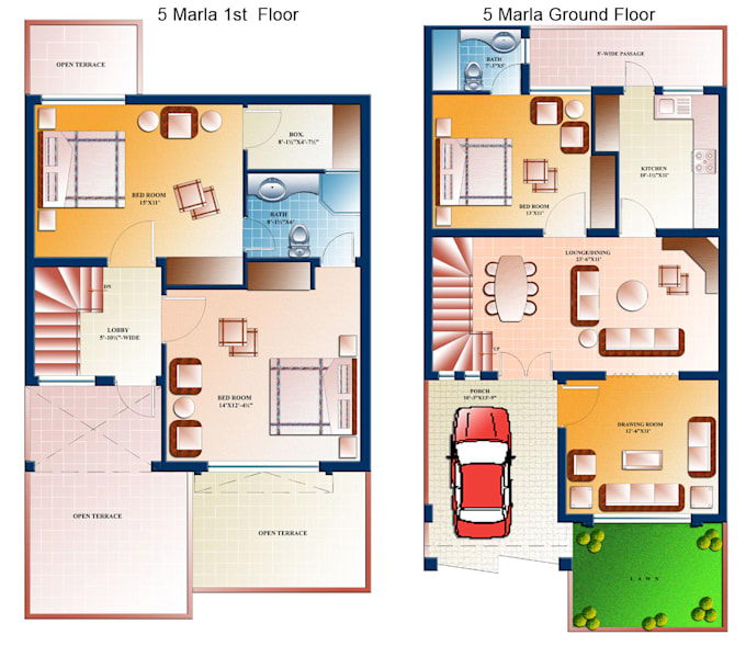 Draw a plan of your plots i also draw elevations by Basitrehman | Fiverr