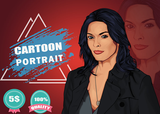 Design a colorful cartoon portrait by Sanmlo_creation | Fiverr