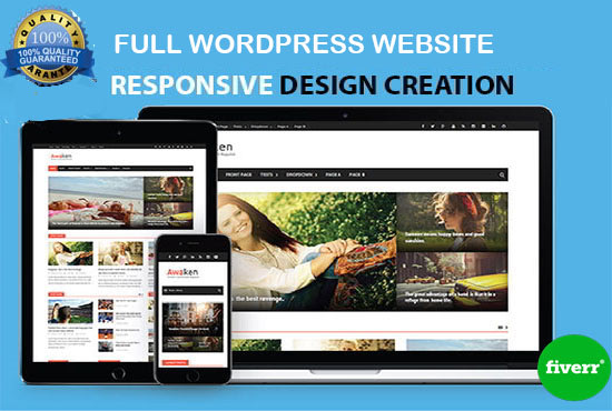Design and develop a full responsive website in wordpress by ...