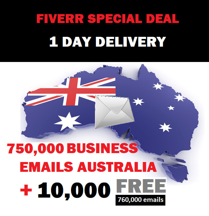 Give you access to over 750,000 australian emails 10k free by ...