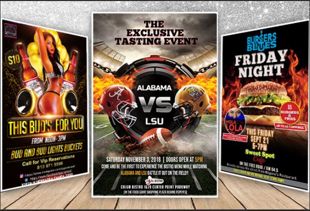 Design modern sports party event food flyer or poster by Kreatex | Fiverr