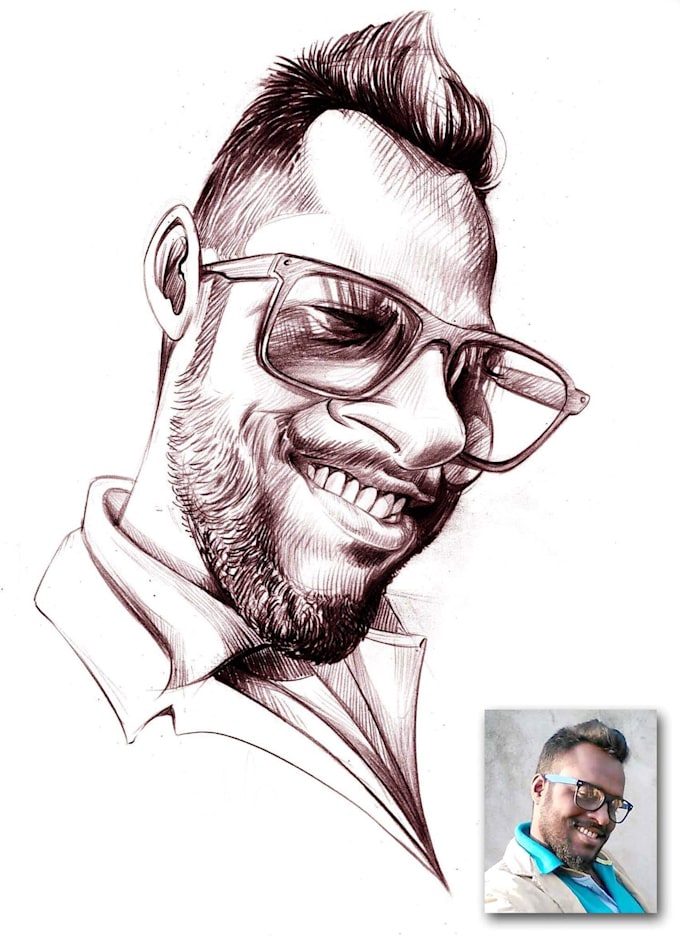 Draw your cartoon style portraits and caricatures by Bigmonky | Fiverr