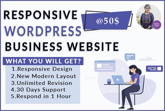 Create a modern and responsive wordpress website design by Ankita ...