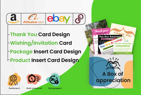 Design professional product insert cards and custom thank you cards by ...