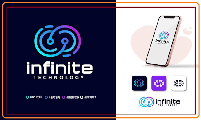 Design a modern tech startup app crypto with technology logo by Gail ...