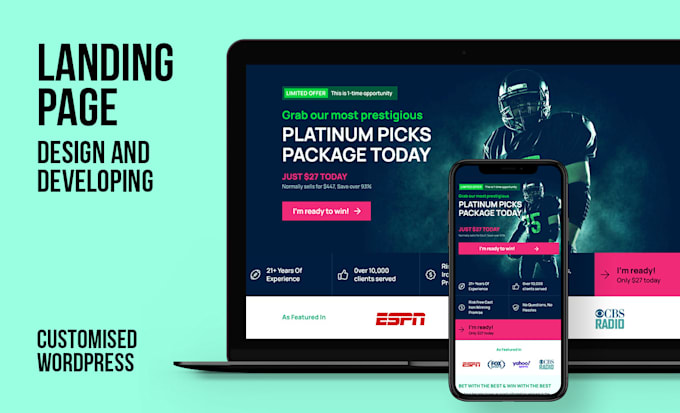 Design and develop high converting landing page by Marnica | Fiverr