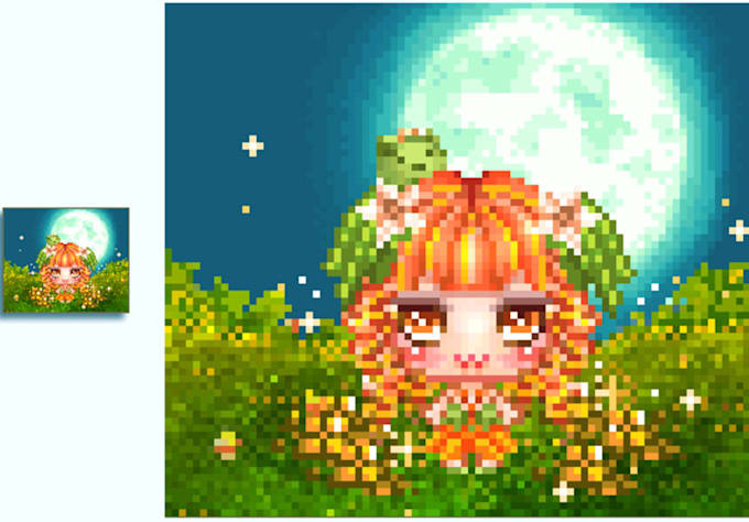 Draw a cute dancing blinking chibi pixel character just for you by ...