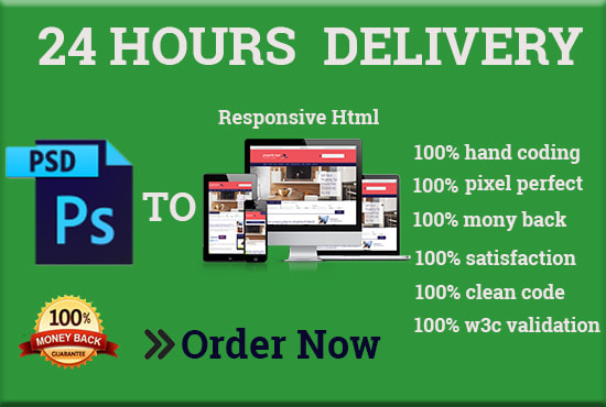 Convert psd to html with bootstrap by Raselmollik | Fiverr